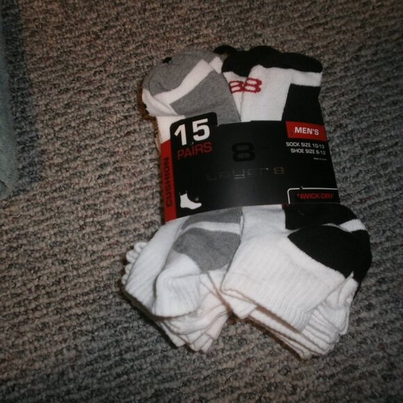 8 Layers 8 | Other | Mens Socks 5 Pair 8 Layers Cushioned Soles Crew ...